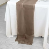 Efavormart 6FT Taupe Premium Chiffon Table Runner for Party Dining ...