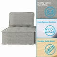 ZAFLY Single Seat Sofa, Armless Floor Sofa with Movable Back Cushion ...