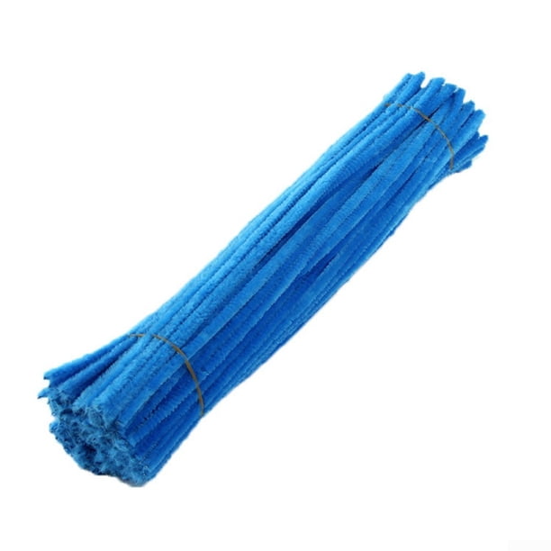100× Thick Chenille Stems Metallic Pipe Cleaners Sparkle Chenille Craft ...