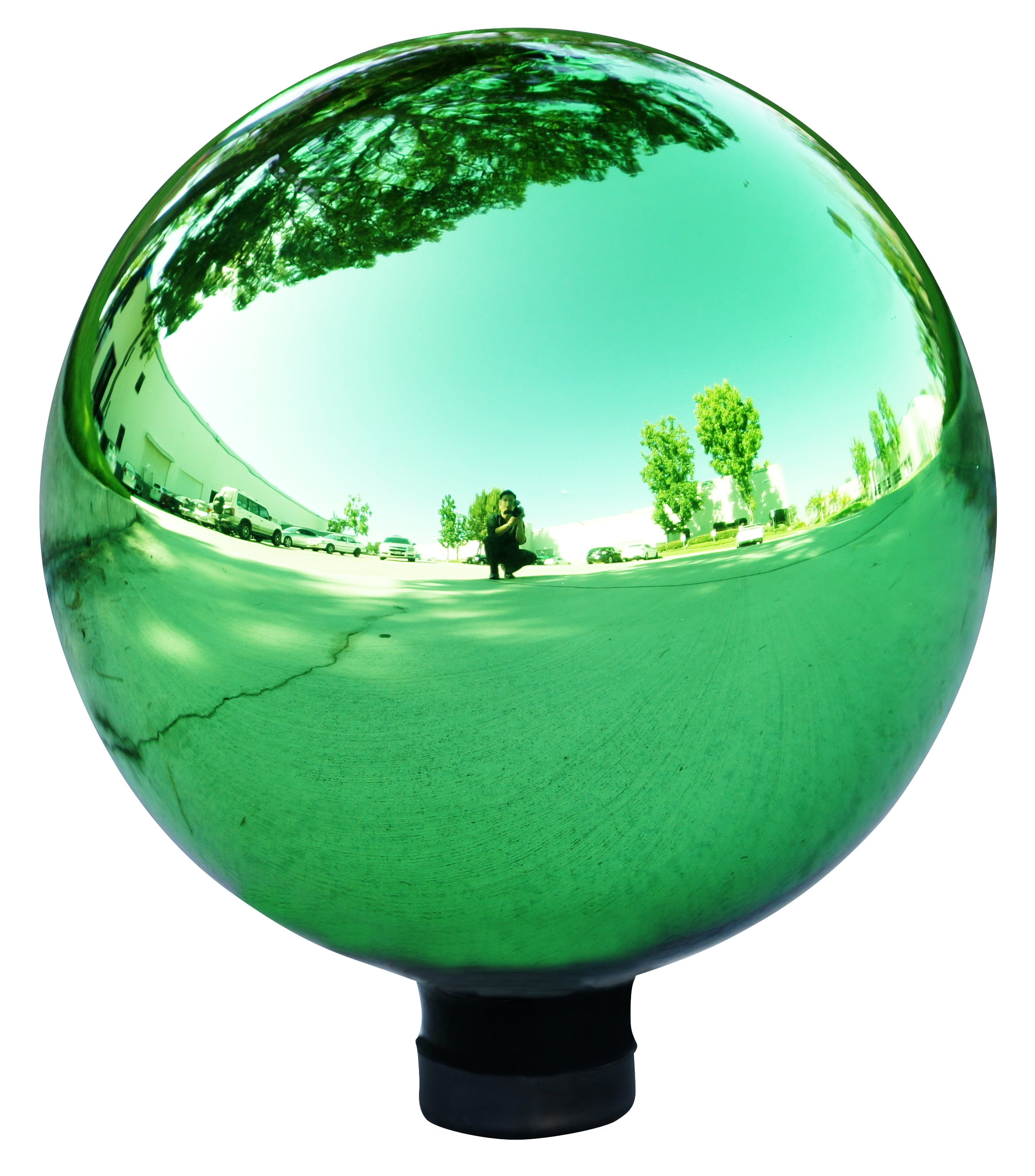 Electric Green Glass Gazing Globe