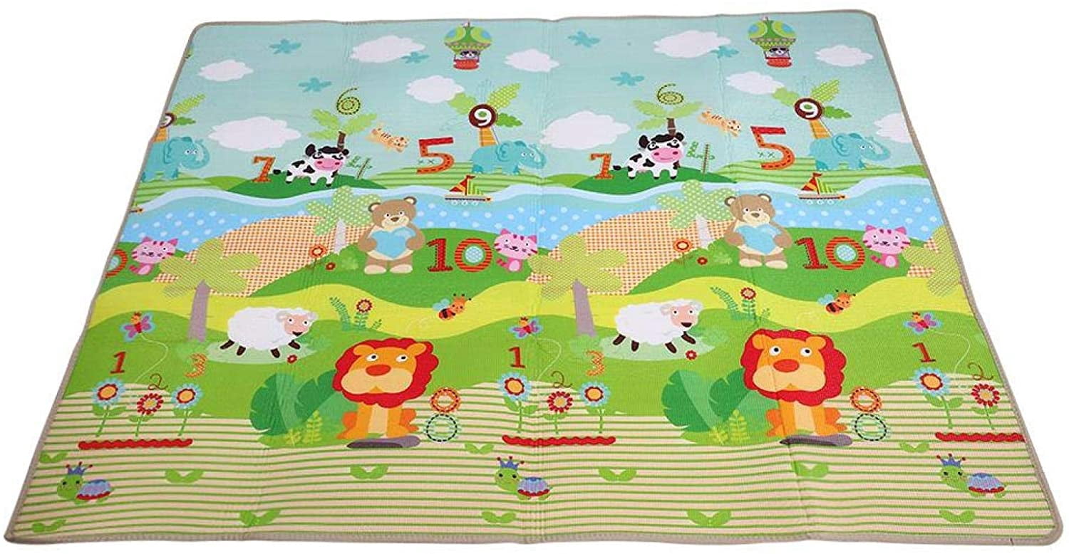 Dyfrio Children Double-Sided Playground Mat, Non-Slip Waterproof ...