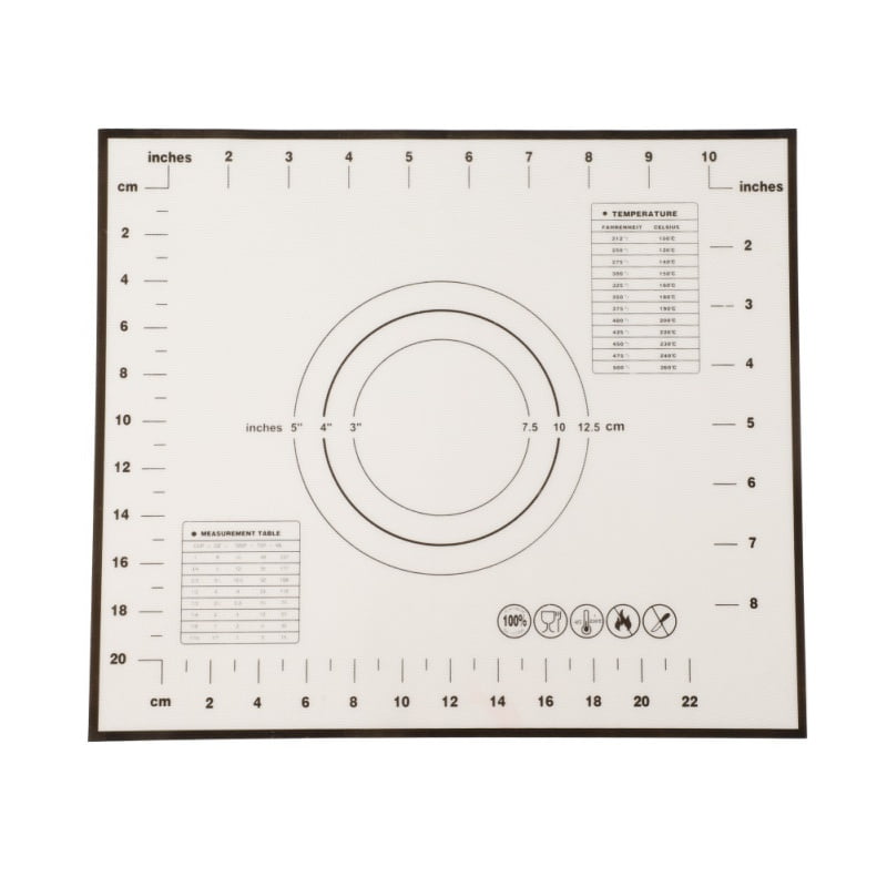 Leezo Non-slip Silicone Pastry Mat with Measurements Baking Counter ...
