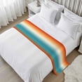 Bohemian Gradient Blue Bed Runner King Size Modern Minimalist Red ...