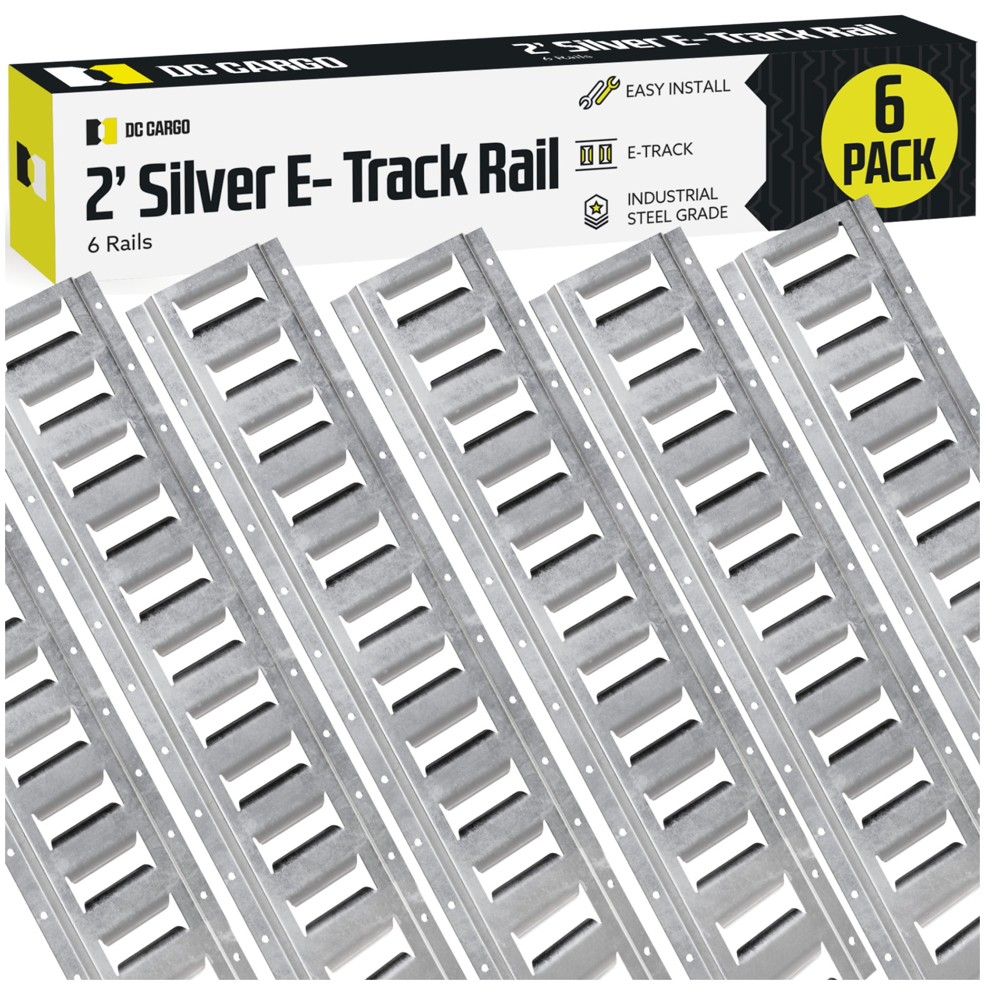 DC Cargo Etrack Rails 2' Horizontal Galvanized E Track Rail 6-pack ...