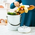 Premium Compost Bin for Kitchen Countertop - Stainless Steel Food Waste ...