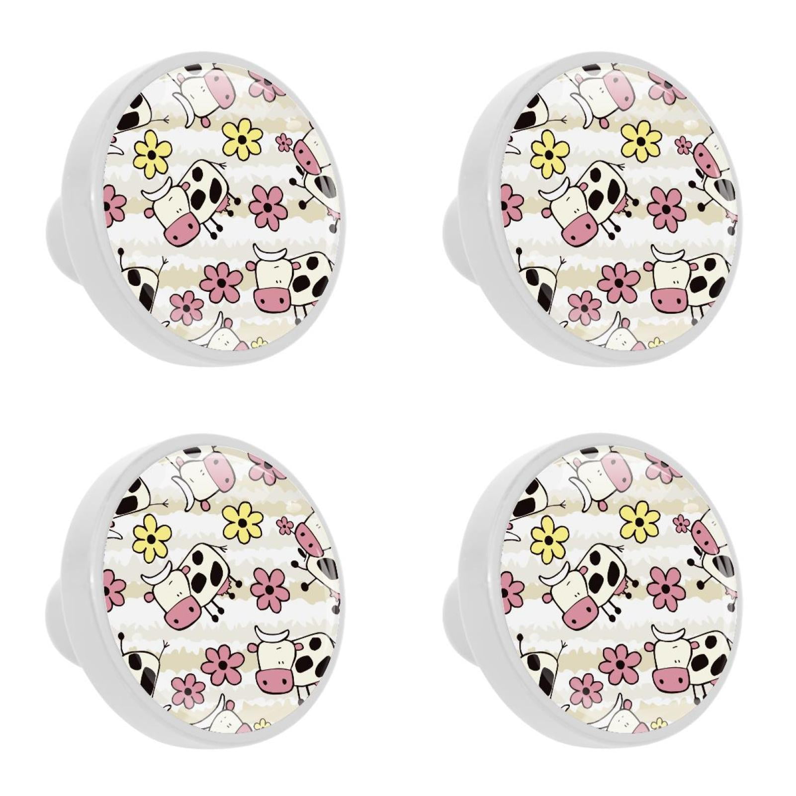 4 Pcs Cartoon Cow Knobs for Kitchen Cabinet Cupboard Dresser Bookcase ...