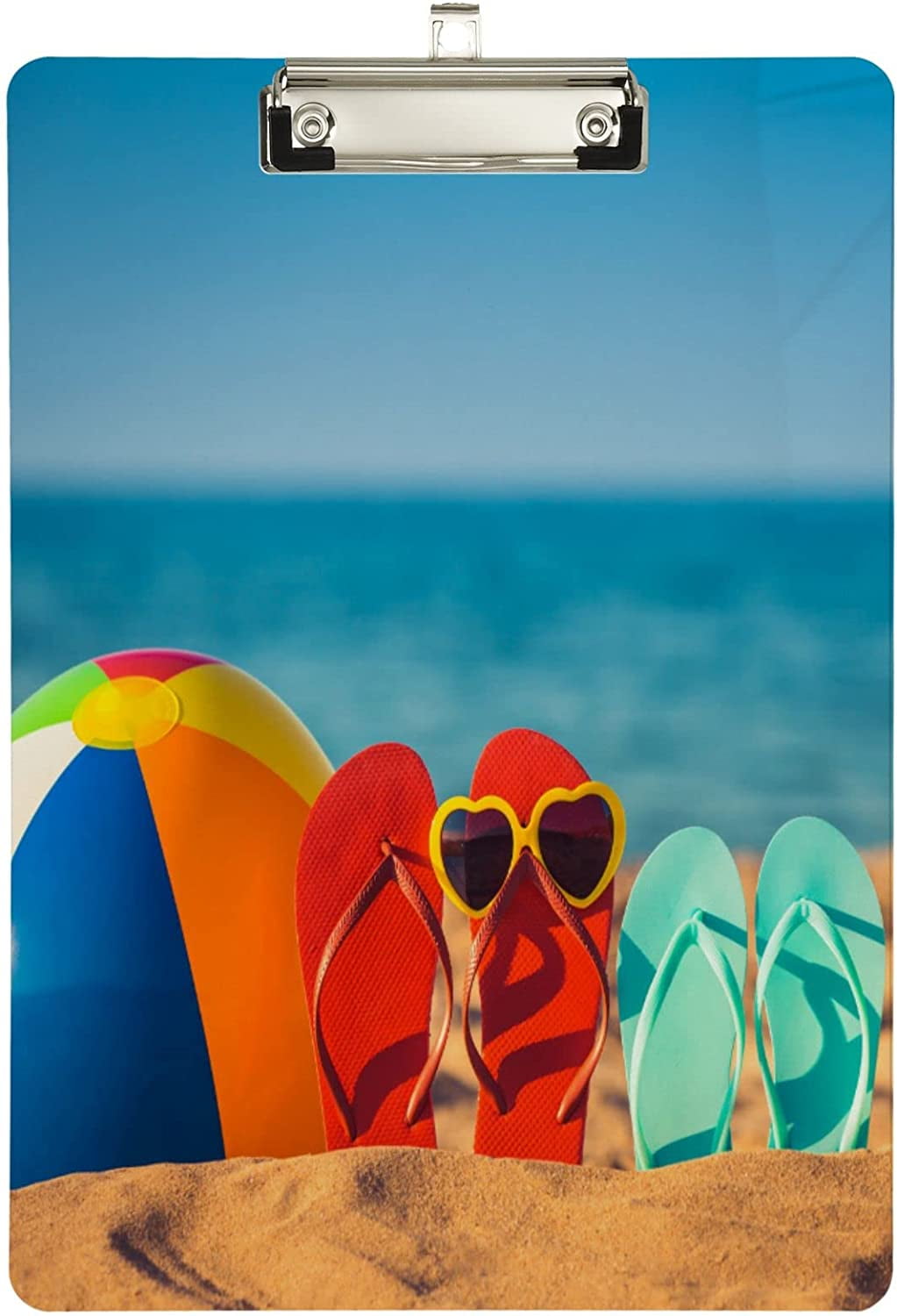 KXMDXA Summer Beach Sand Flip Flops Clipboard Hardboard Wood Nursing ...