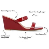 Journee Collection Womens Clover Wedge Sandals Comfort Foam Leather ...