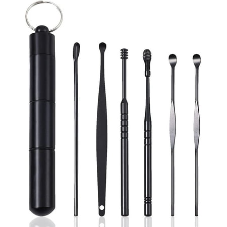 Ear Pick Earwax Removal Kit, Ear Cleansing Tool Set, 6in1 Stainless ...