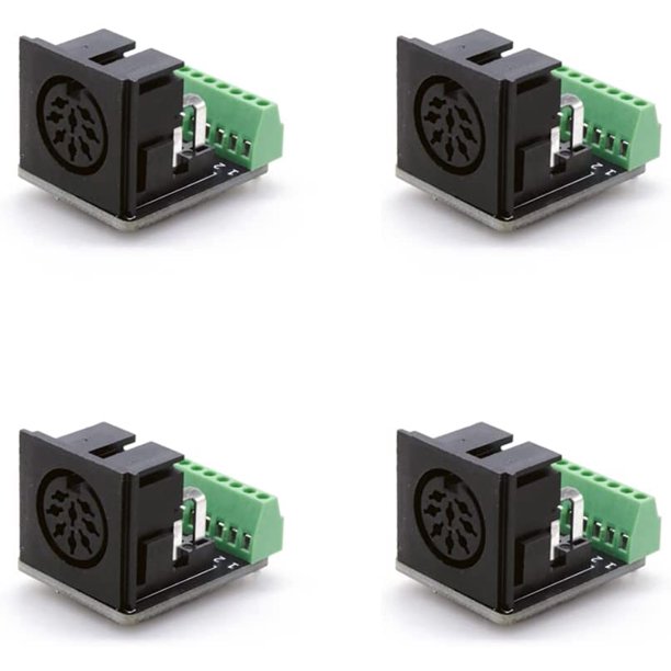 Treedix 4PCS Din 8 Female Connector Breakout Board PCB Mounted Type ...