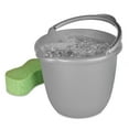 Sterilite 10 Qt. Large Classic Titanium Spout Pail with Comfort Handle ...