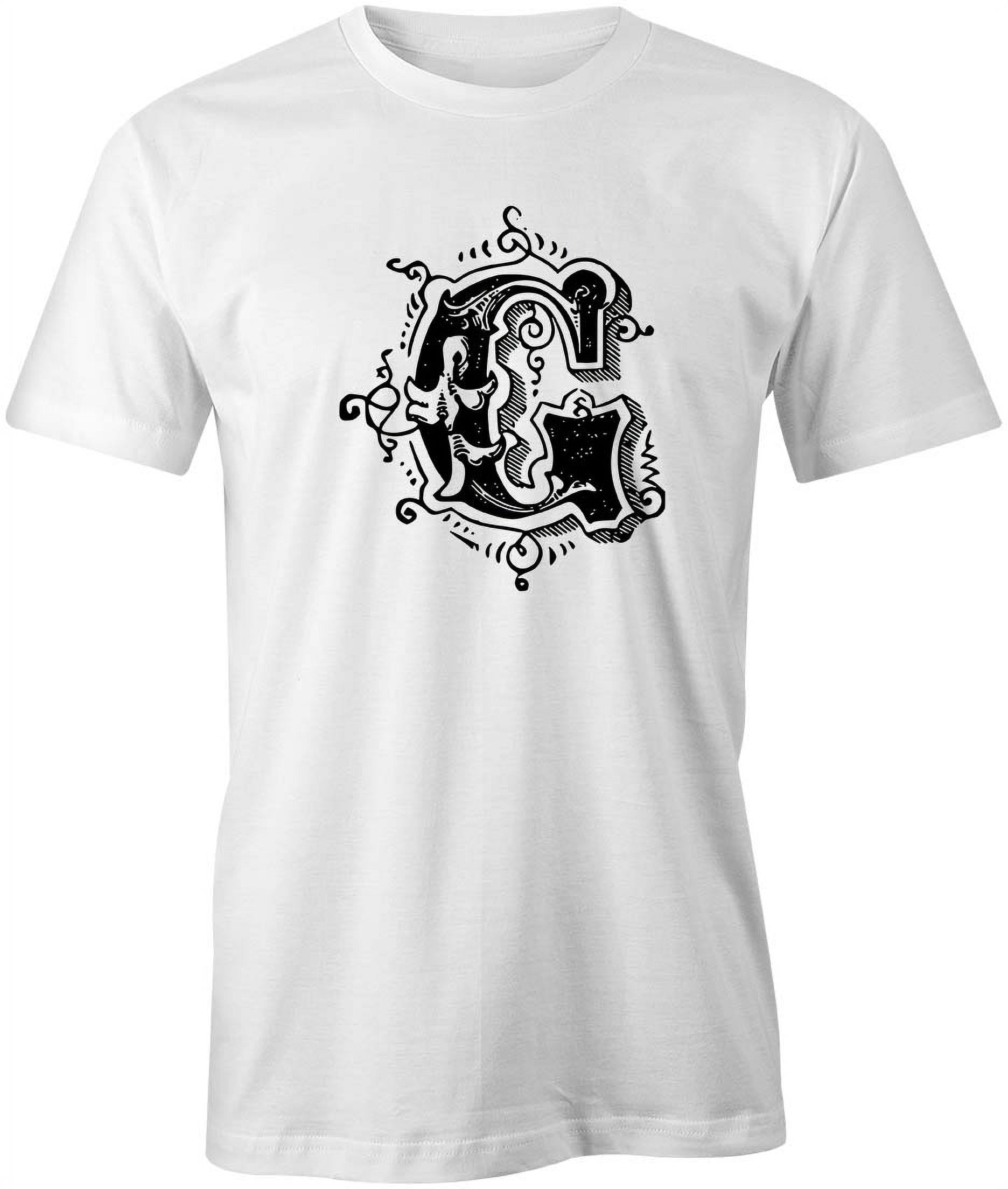 Letter G T-Shirt | Decorative Alphabet White Tee Gift - Walmart.com