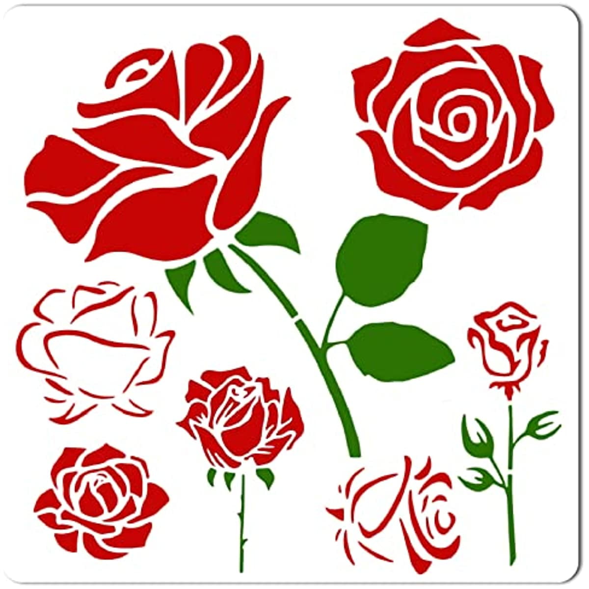 Stencil Rose Flower