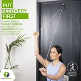 Premium Overhead Shoulder Therapy Exercise Pulley, Wooden Handles, Door ...