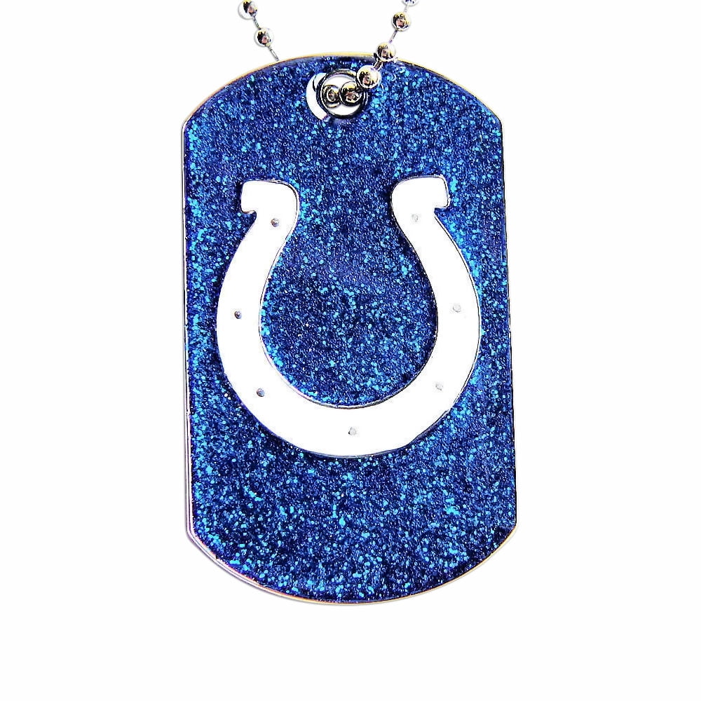 NFL Indianapolis Colts Sports Team Logo Dog Fan Tag Glitter Sparkle ...