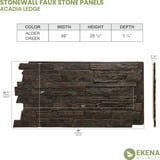 Ekena Millwork 49"W x 25 1/2"H x 1 1/4"D Acadia Ledge Stacked Stone ...