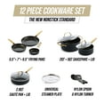 Blue Diamond Gold Edition Ceramic Nonstick 12 Piece Cookware Set, Gold ...
