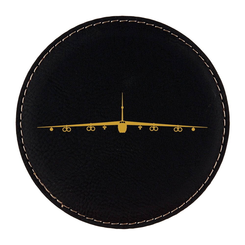 B-52 Stratofortress Coaster Laser Engraved Leatherette - Round Coasters ...