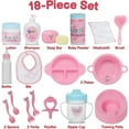 Prextex 18-Piece Baby Doll Food Feed & Newborn Role Play Accessory Set ...