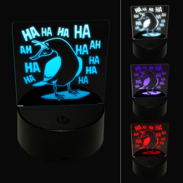 Seagull Laughing Out Loud LED Night Light Sign 3D Illusion Desk ...