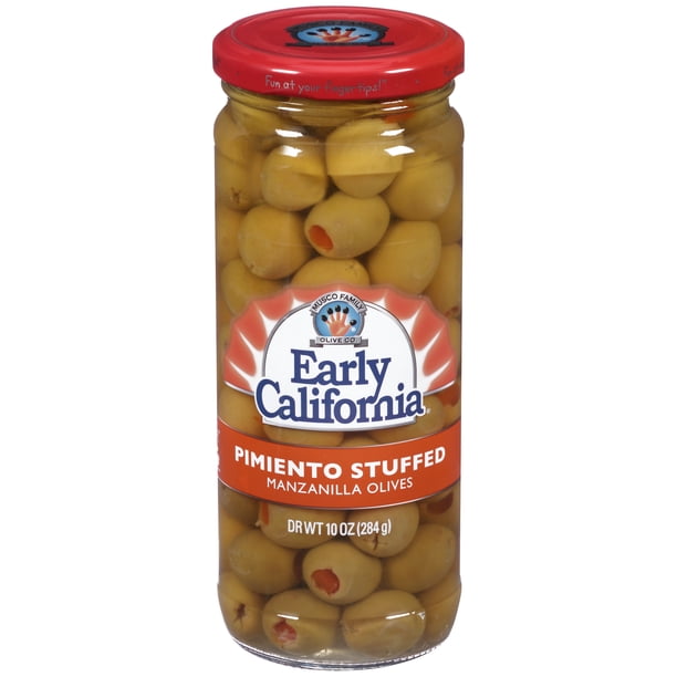 Early CaliforniaÂ® Pimiento Stuffed Manzanilla Olives, 10 oz. Jar ...