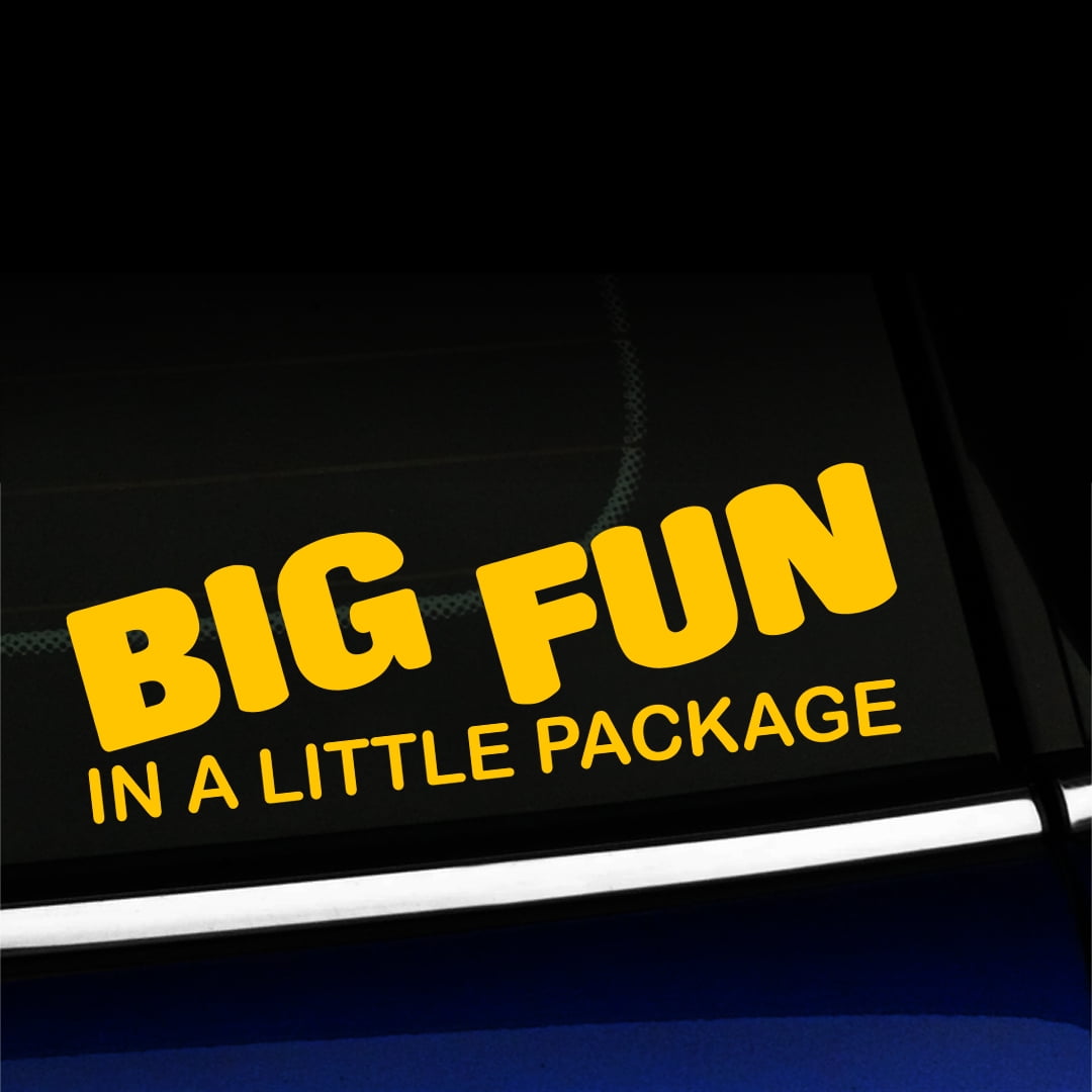 Big Fun in a Little Package - Vinyl Decal - Choose Color - [YELLOW ...