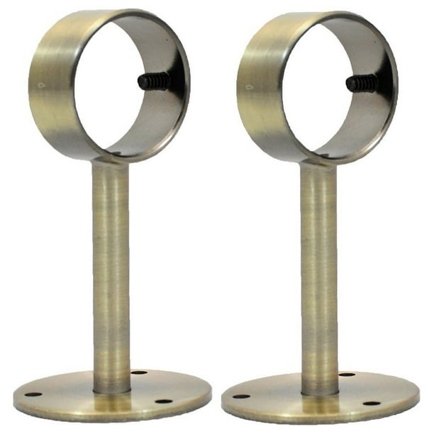 Urbanest Ceiling/Wall Bracket for 1 1/8" Rod, Antique Brass, Set of 2 ...