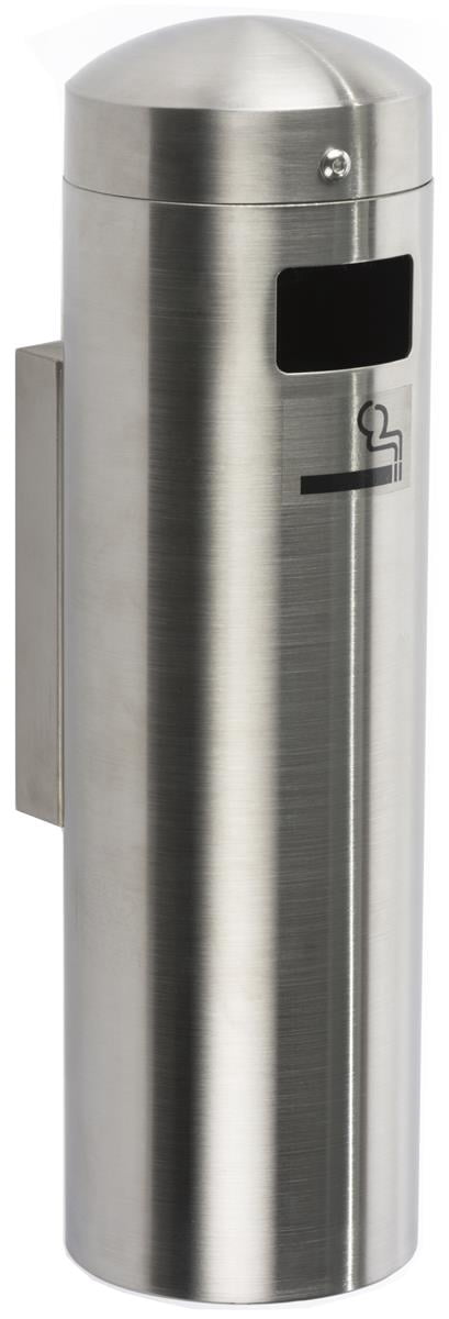 Displays2go Commercial Outdoor Ashtray for Wall Mount, Lift-Off Top ...