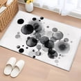 Abstract Ink Washable Entry Rug 2x3 Black Ink Splatter Bubbles Drops ...