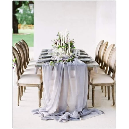 Chiffon Table Runner 1 Piece 27 x 120 Inches Long Soft Table Runner ...