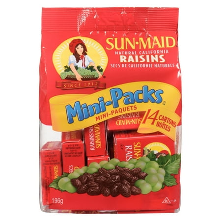 Sunmaid Mini Raisins, 14 Pack, 196 g - Walmart.ca