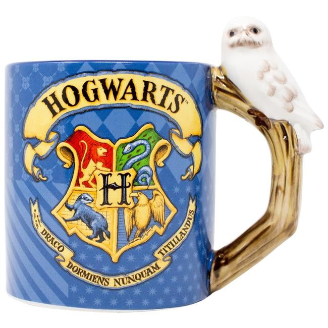 Harry Potter Hogwarts Crest Sculpted Handle Ceramic Mug | Holds 20 ...