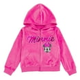 Disney Minnie Mouse Velour Zip Up Hoodie and Jogger Pants Outfit Set ...
