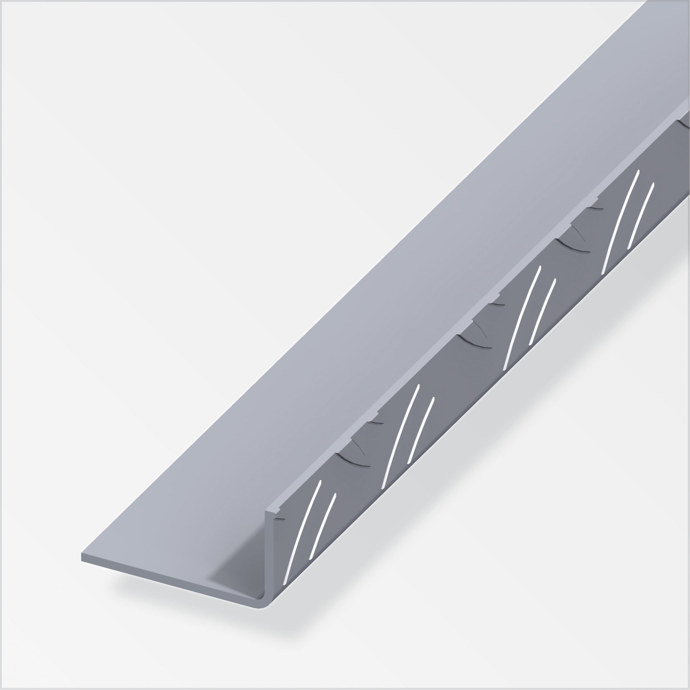 Ángulo 29.5x53.6x1.5/2mm, antiderrapante, aluminio natural, 1m | Bodega ...
