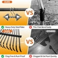 Rake, Gardening Rakes for OIF8 Leaves Lawns Heavy Duty, Rake with 25 ...