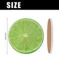 1 Pcs Coffee Cup Coasters for Drinks, Bright Green Sliced Lemon Round ...
