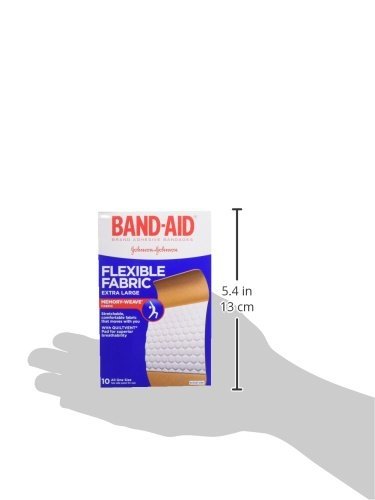 BAND-AID Flexible Fabric Bandages, Extra Large 10 ea (Pack of 3 ...