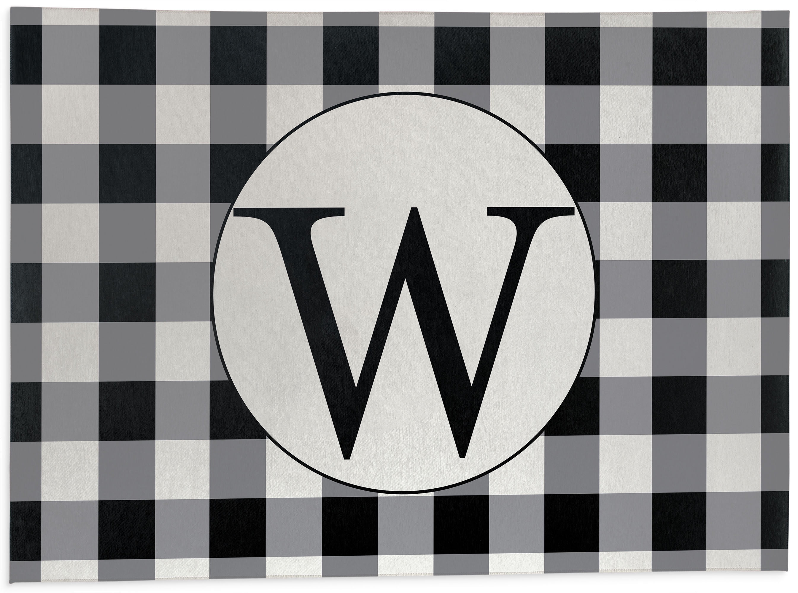 Mono Black & White W Indoor Floor Mat by Kavka Designs - Walmart.com