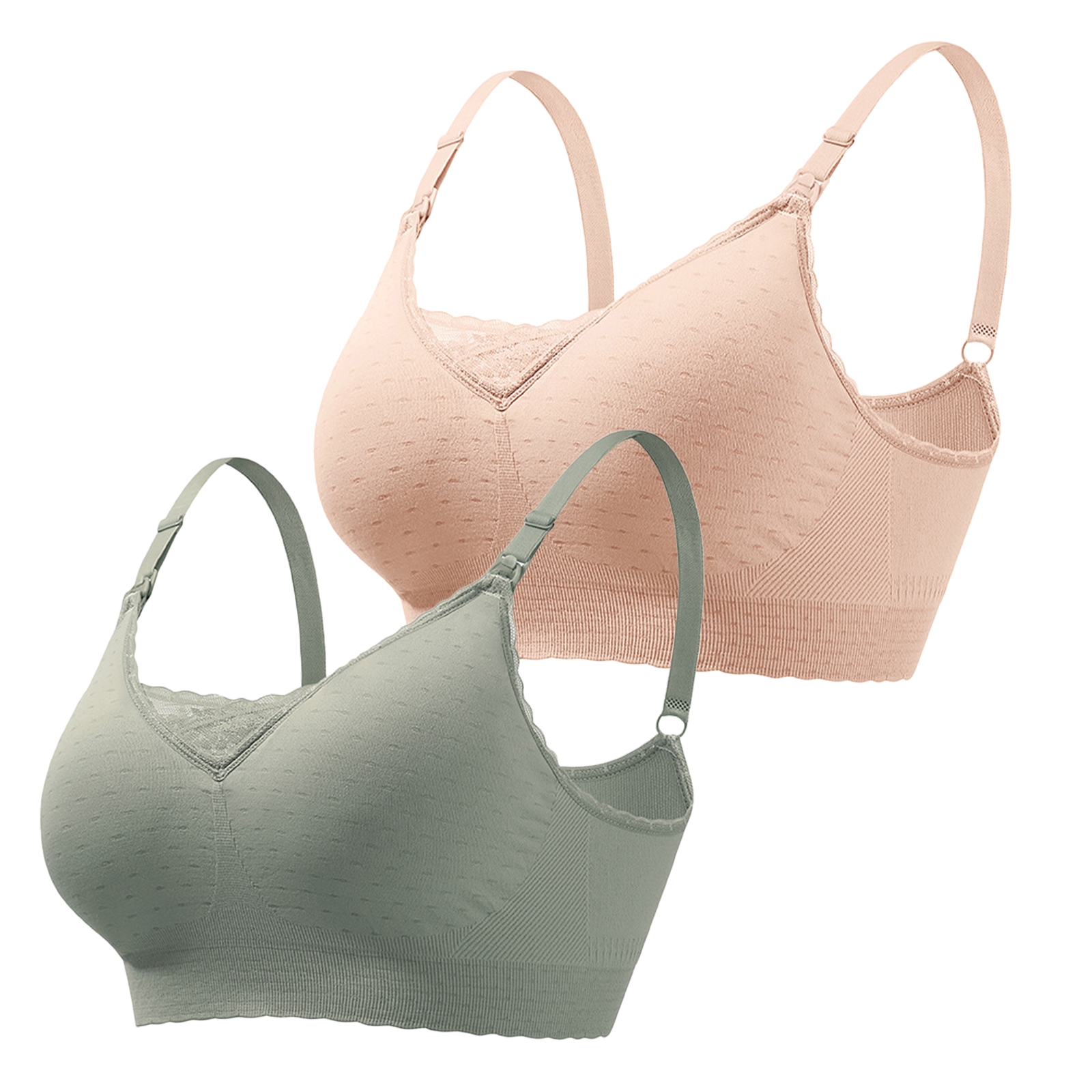 Nursing Bra Wireless Deep V Neck Maternity Nursing Bra Bralette ...