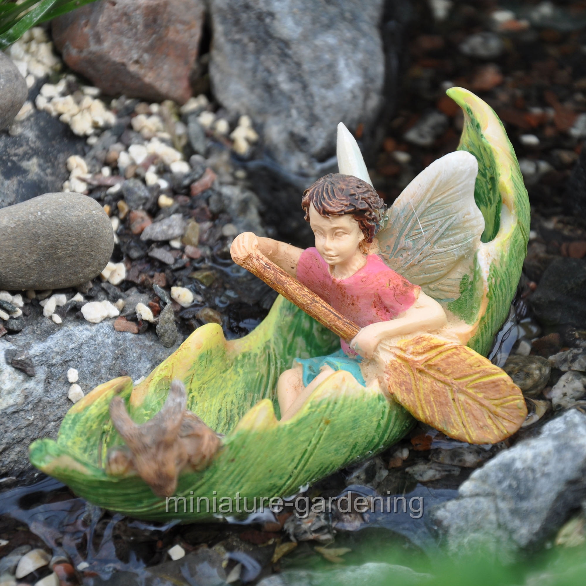 Miniature Canoeing with Friends Fairy for Miniature Garden, Fairy ...