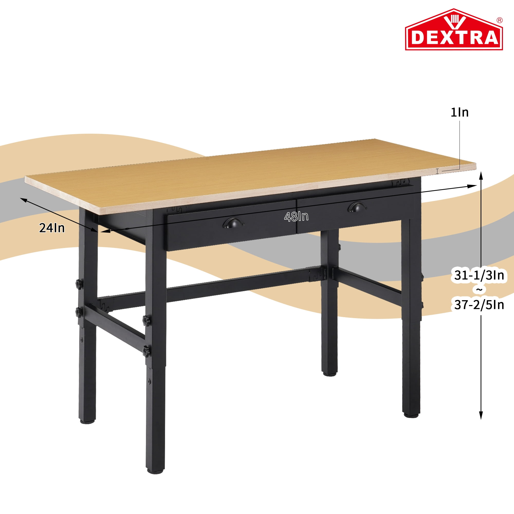 Buy Dextra 48’’ Work Benches for Garage Work Table with Power Outlets ...