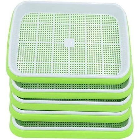 Seed Sprouter Tray 5 Pack, Double Layer Seed Germination Tray BPA Free ...