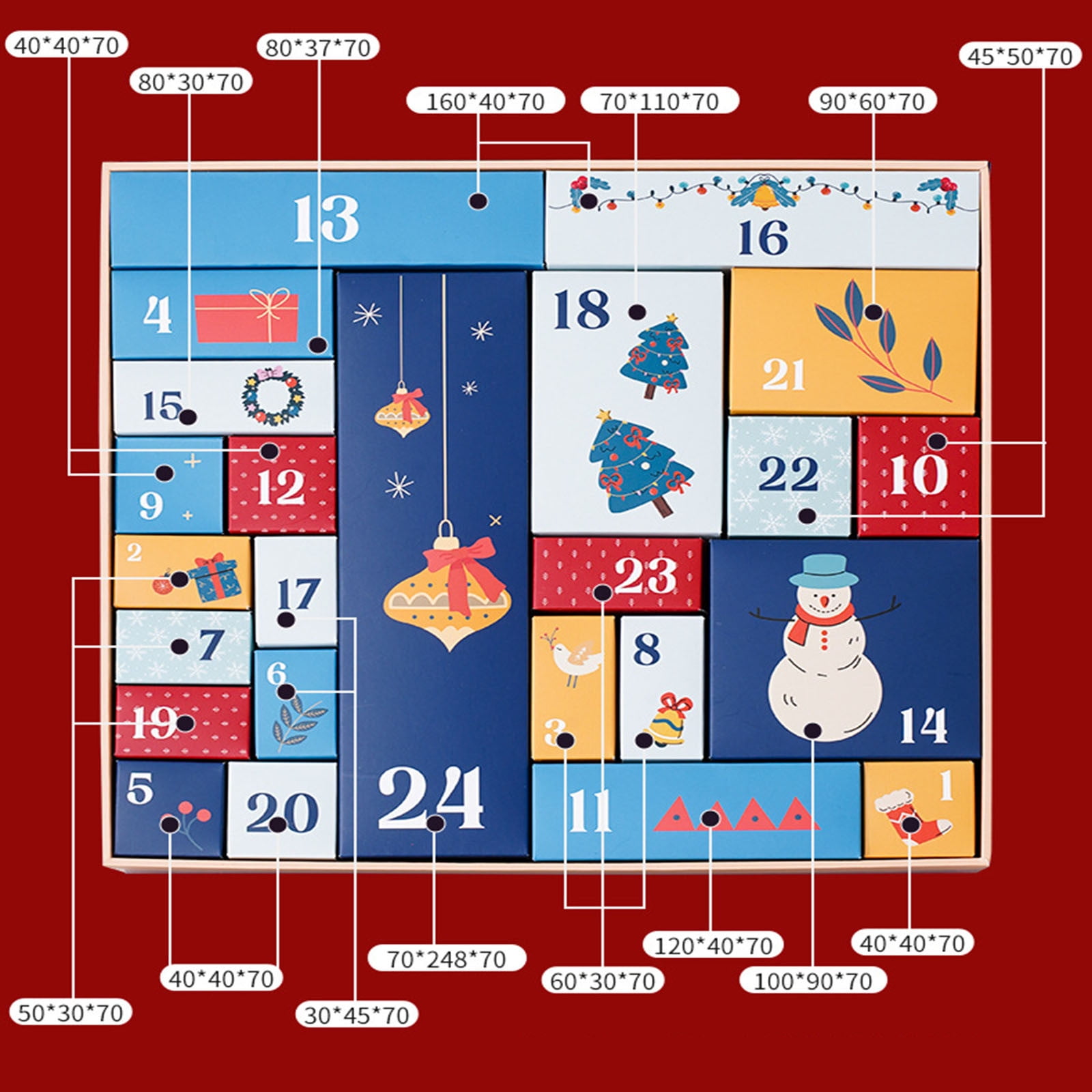 Click here for Jlfnya 24 Pcs Diy Christmas Advent Calendar Boxes... prices