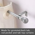 2 Pack Silver Curtain Rods for windows 66 to 120 inch, 5/8 inch ...