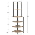 JRHRXXY 6 Tier Corner Shelf Stand, Leaning Ladder Bookshelf with Open ...