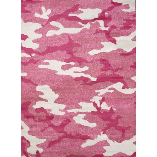 United Weavers Girly Camo Pink Woven Olefin Area Rug - Walmart.com