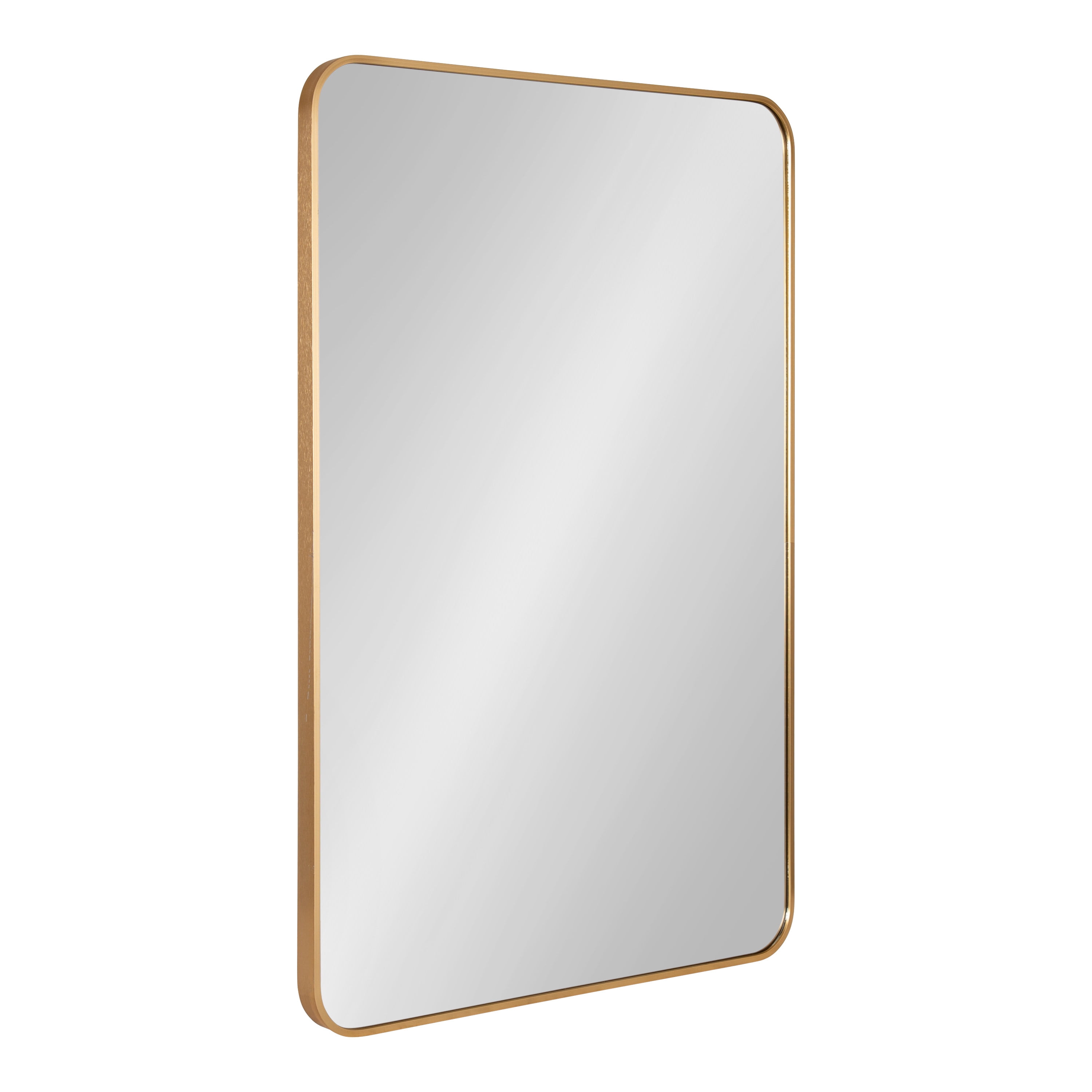 Kate and Laurel Zayda Modern Glam Rounded Rectangle Wall Mirror, 24 x ...