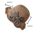 Crochet Sun Hat for Women Narrow Floppy Brim Straw Beach Hats Bowknot ...