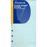 Filofax Papers 100 Plain and Ruled Notepaper, Multicolor Assortment ...