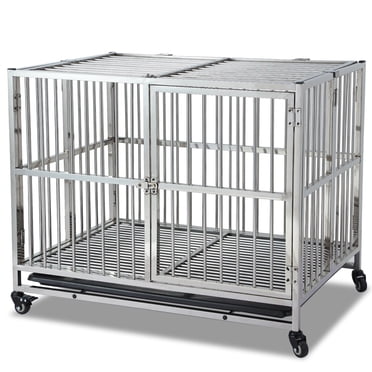 SMONTER Escape Proof Stackable Dog Crates with Divider-Heavy Duty ...